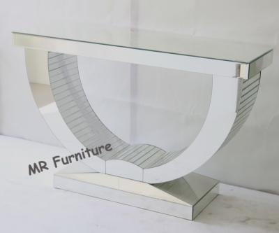 China Professional Glass Mirrored Console Table 105 * 38 * 76cm Size MDF Base for sale