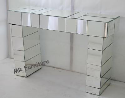 China Fashionable Mirrored Console Table For Living Room 4mm Glass Beveled Mirror for sale