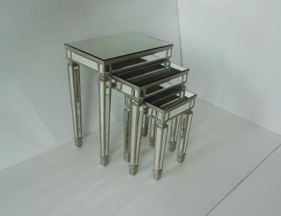 China Nice Mirrored Nesting Tables , Comfortable Mirrored Living Room Furniture for sale