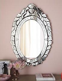 China Living Room Venetian Style Mirrors , Wall Mounted Venetian Vanity Mirror for sale