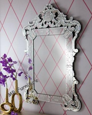 China Popular Venetian Wall Mirror MDF Black Paint 77 * 2 * 120cm H Size for sale
