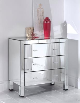 China Full Glass Mirrored Night Stands Table W40 * D32 * H85cm / Custom Size for sale