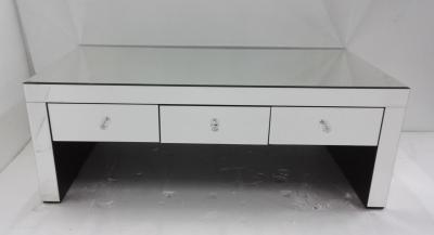 China Three Drawers Mirrored Coffee Table 120 * 60 * 45cm / Customized Size for sale