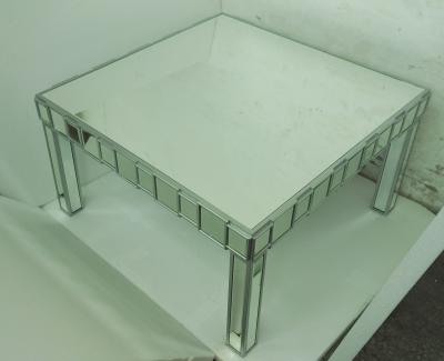 China Square Mirror Top Coffee Table , Silver Full Mirror Coffee Table 45 * 45 * 65cm Size for sale