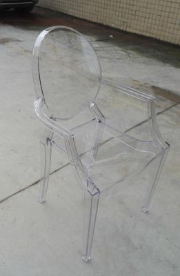 China Plastic Ghost Event Rent Wedding Stackable Restaurant Dining Chair in Clear for sale