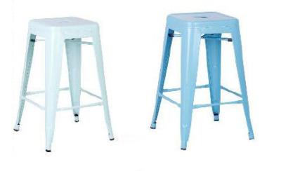 China Stackable Metal Stool , Metal Frame Accent Chair With Wooden Or Pu Seat for sale