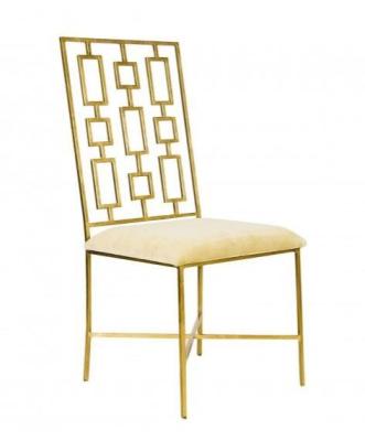 China David Iron Metal Gold Wedding Chairs / Metal Frame Accent Chair OEM for sale