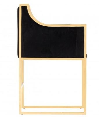 China Stainless Steel Wedding Dining Chairs High Fashional Arm Chair , Black for sale