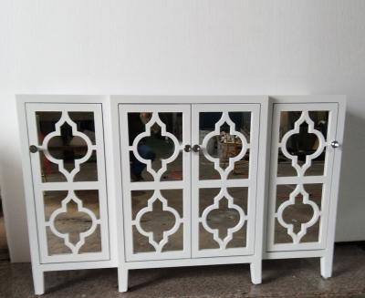 China 3 Doors 2 Shelves Storage Cabinet Trellis Overlay Side Table Side Board for sale