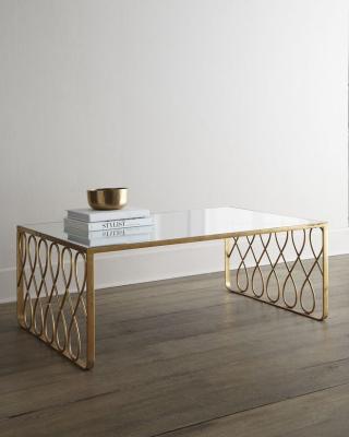 China New Design Mirrored Furniture Square Coffee table Console table Stainless Steel for sale