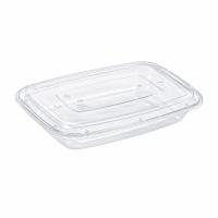 China 750ml Square PP Food Trays American Style Meal Takeaway Tray with Lid for sale