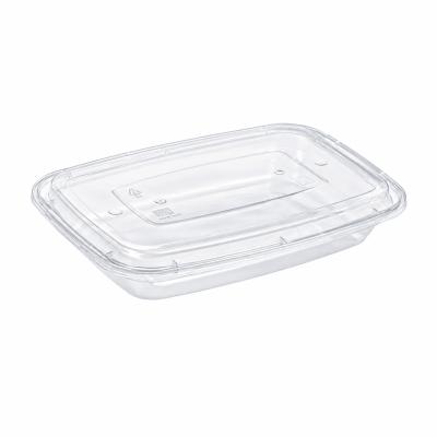 China 750ml Square PP Food Trays American Style Meal Takeaway Tray with Lid for sale