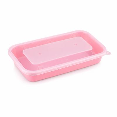 China PP Bento Box Container 520ml Slim Japanese Style Lunch Box with Fitted Lid for sale