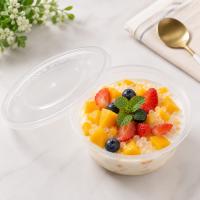 China 360ml Round PP Disposable Soup Bowls Clear Lids for Takeaway Soup Portions for sale