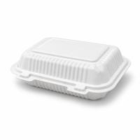 China SC-96 White PP Clamshell Takeout Containers for Restaurant Meal Packaging for sale