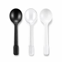 China 140mm Plastic Disposable Soup Spoon for Desserts Takeaway Catering Meals for sale