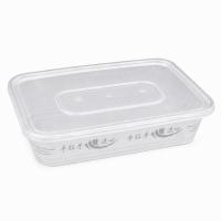 China Takeaway Packaging PP Meal Prep Box Square Oil Resistant 650ml With Lid for sale