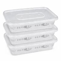China Takeaway Packaging PP Meal Prep Box Square Oil Resistant 650ml With Lid for sale