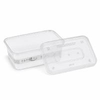 China Full Meal Packaging PP Food Containers 750ml Large Square Takeaway Box with Lid for sale
