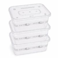 China 1000ml PP Food Containers Deep Square Catering Box Lidded for Large Meals for sale