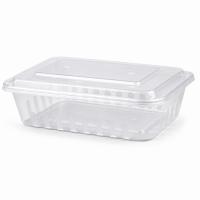 China 1500ml PP Food Containers Deep Rectangular Catering Box with Lid for sale