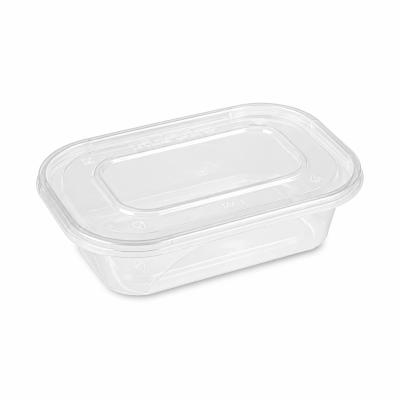 China Side Dishes / Desserts PP Plastic Food Container With Lid Oval Portion Box 250ml for sale