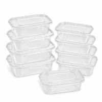 China Side Dishes / Desserts PP Plastic Food Container With Lid Oval Portion Box 250ml for sale