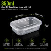 China 350ml Lid PP Food Containers Oval Deli Box for Breakfast / Snacks for sale