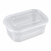 China 350ml Lid PP Food Containers Oval Deli Box for Breakfast / Snacks for sale