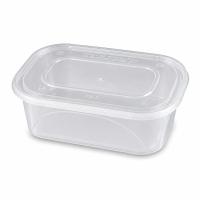 China Lid Deep Oval PP Lunch Box 450ml for Light Takeaway Meals for sale