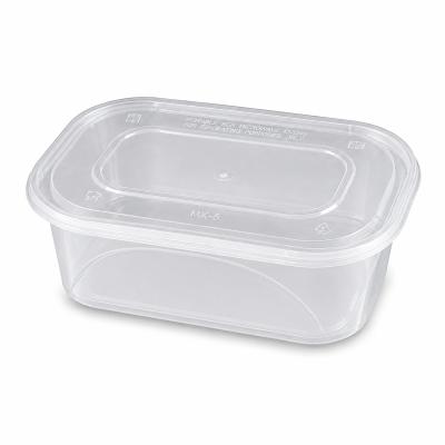 China Lid Deep Oval PP Lunch Box 450ml for Light Takeaway Meals for sale