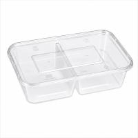 China 650ml PP Food Containers Two Compartment Balanced Meal Prep Box with Lid for sale