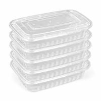 China 1200ml Lid PP Food Containers European Style Long Rectangular for Deli Display for sale