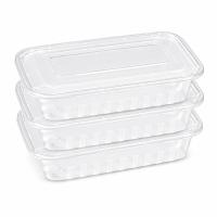 China Deep Long PP Rectangular Containers Lidded 1500ml for Family Takeaway Meals for sale