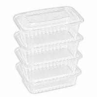 China 2000ml Lid PP Food Containers Extra Deep Rectangular for Bulk Catering Meals for sale