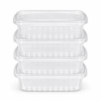 China 1500ml PP Square Food Trays Deep Rectangular Lidded for Catering for sale