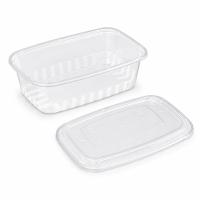 China 1500ml PP Square Food Trays Deep Rectangular Lidded for Catering for sale
