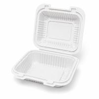 China SC-61 Compact White PP Takeout Clamshell Food Containers For Snacks / Light Meals for sale
