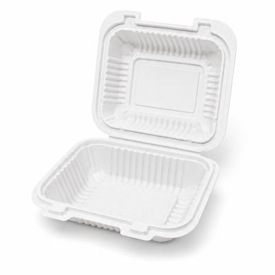 China SC-61 Compact White PP Takeout Clamshell Food Containers For Snacks / Light Meals for sale