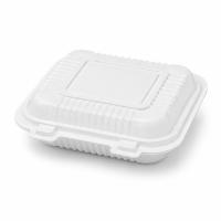 China SC-61 Compact White PP Takeout Clamshell Food Containers For Snacks / Light Meals for sale