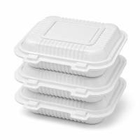 China SC-61 Compact White PP Takeout Clamshell Food Containers For Snacks / Light Meals for sale