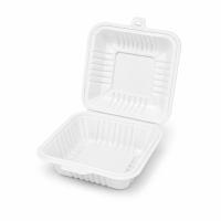 China LB-06 Deep White Clamshell PP Takeout Containers for Burgers / Hot Snacks for sale