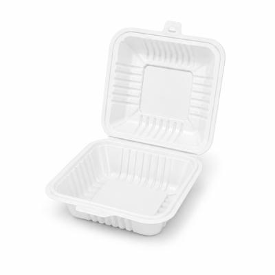 China LB-06 Deep White Clamshell PP Takeout Containers for Burgers / Hot Snacks for sale