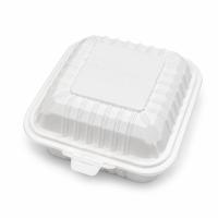 China LB-06 Deep White Clamshell PP Takeout Containers for Burgers / Hot Snacks for sale