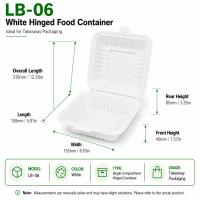 China LB-06 Deep White Clamshell PP Takeout Containers for Burgers / Hot Snacks for sale