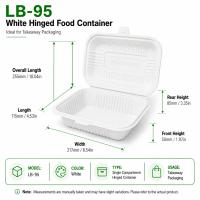 China LB-95 Wide Rectangular PP Clamshell Takeout Container for Snacks / Fast Food for sale