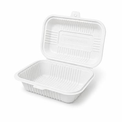 China LB-95 Wide Rectangular PP Clamshell Takeout Container for Snacks / Fast Food for sale
