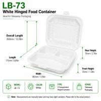 China LB-73 PP Clamshell Takeaway Boxes Three Compartment for Portion Controlled Meals for sale