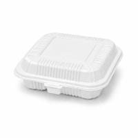 China LB-73 PP Clamshell Takeaway Boxes Three Compartment for Portion Controlled Meals for sale