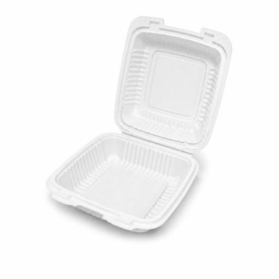 China SC-81 Large Square PP Clamshell Takeout Containers for Full Meal Packaging for sale
